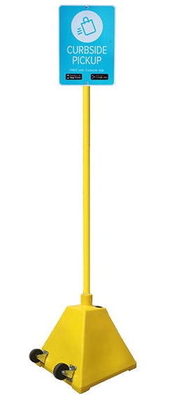 Square Hollow Base Sign - Parking Lot Signs - Traffic Protectors